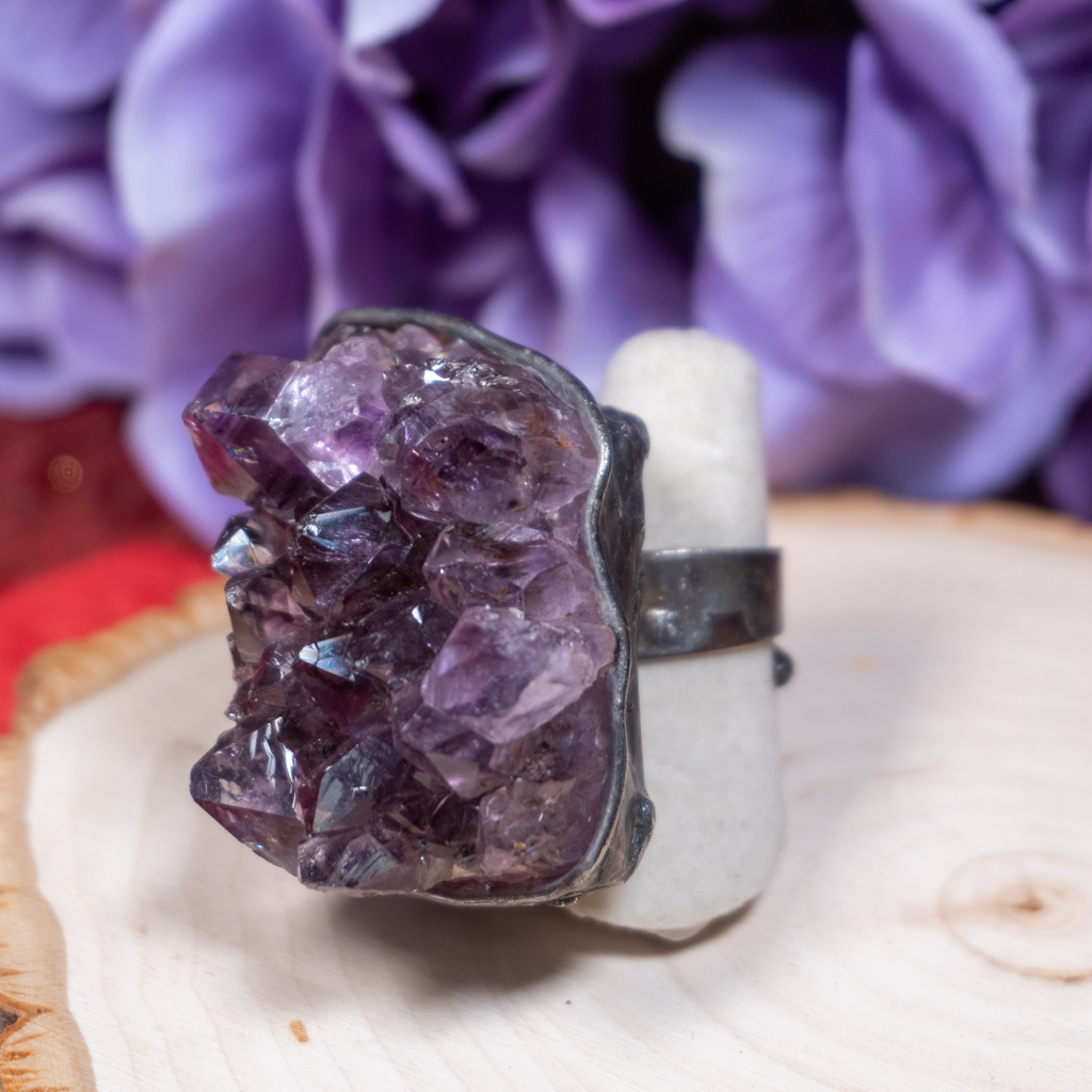 Raw Amethyst Ring #3 - The Crystal Council