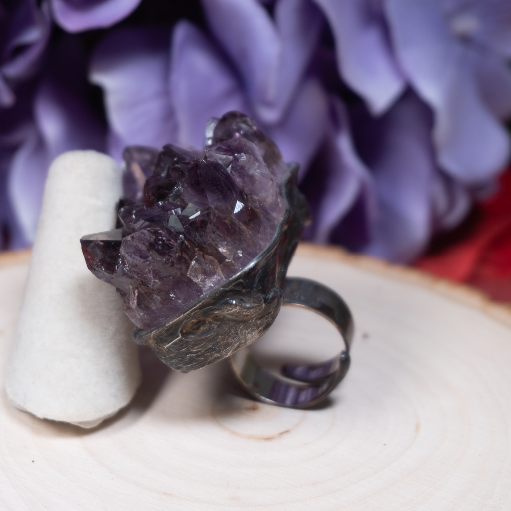 Raw Amethyst Ring #3 - The Crystal Council