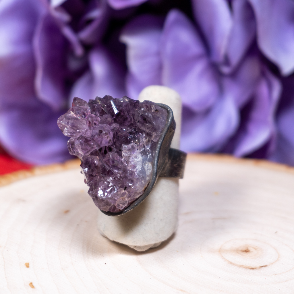 Raw Amethyst Ring #2 - The Crystal Council