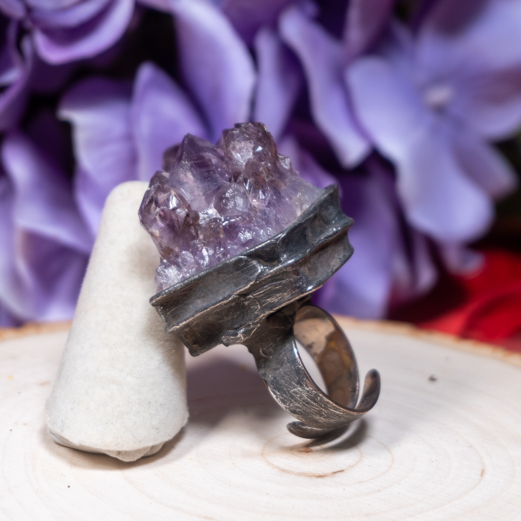 Raw Amethyst Ring #1 - The Crystal Council