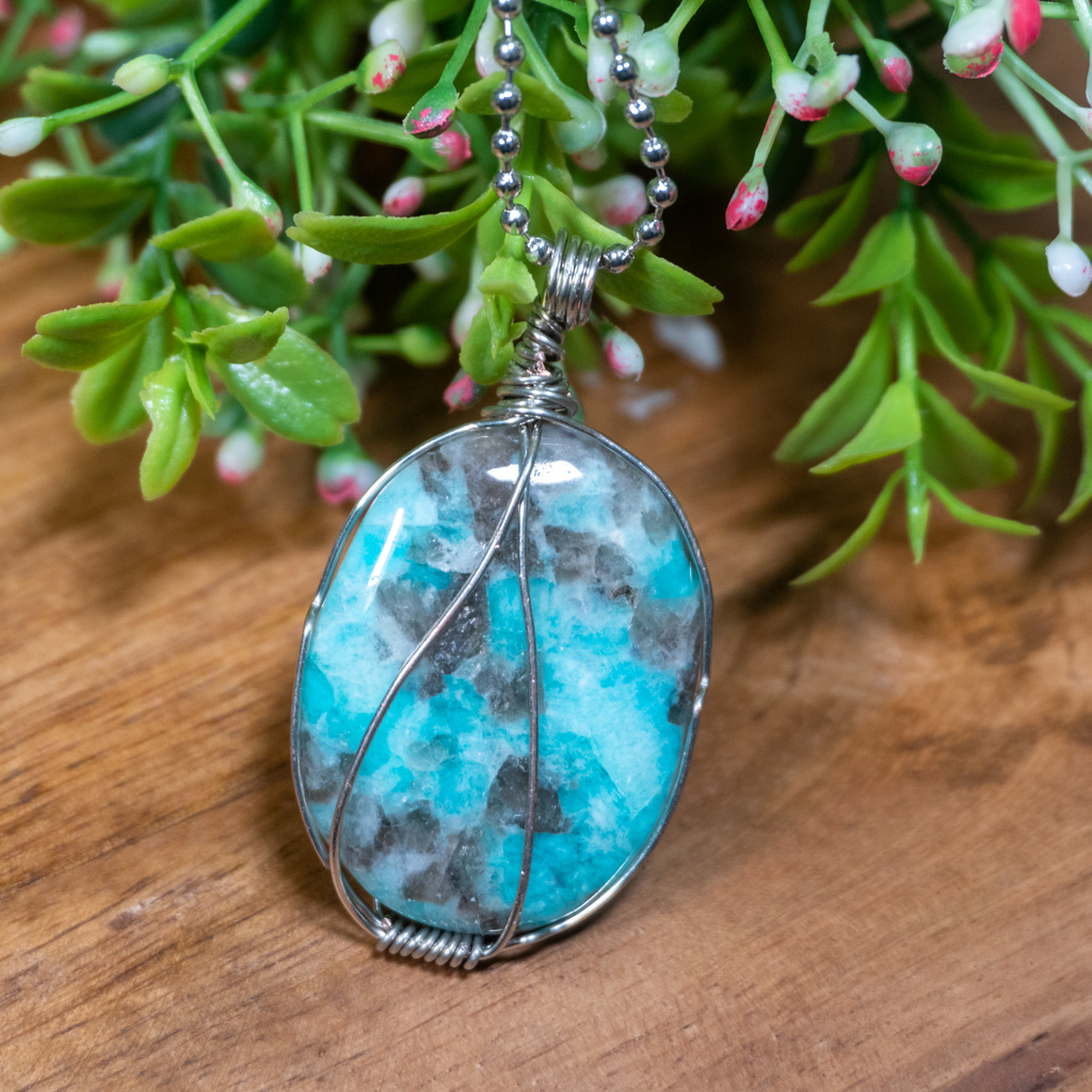 Amazonite and Smoky Quartz Necklace #2 - The Crystal Council