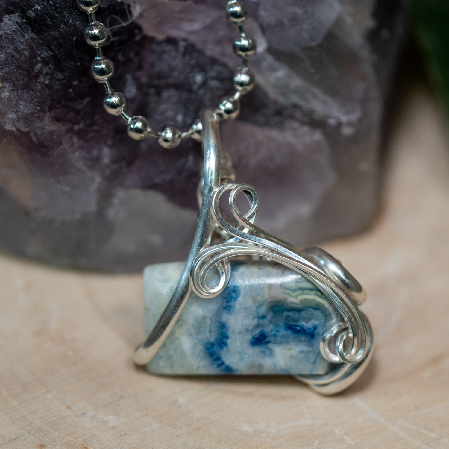 Blue Scheelite Wrap #2 - The Crystal Council