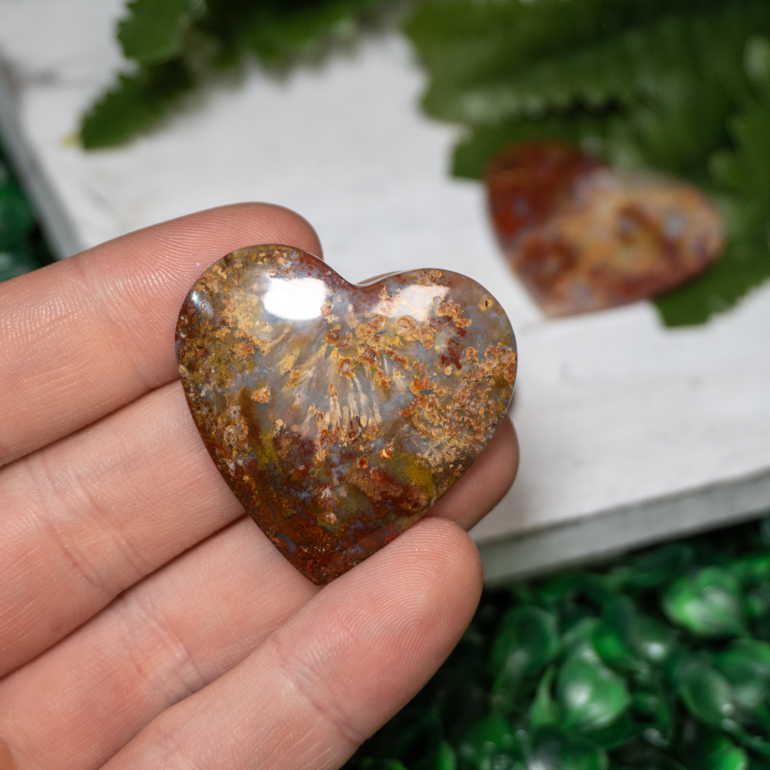 Plume Agate Heart - The Crystal Council