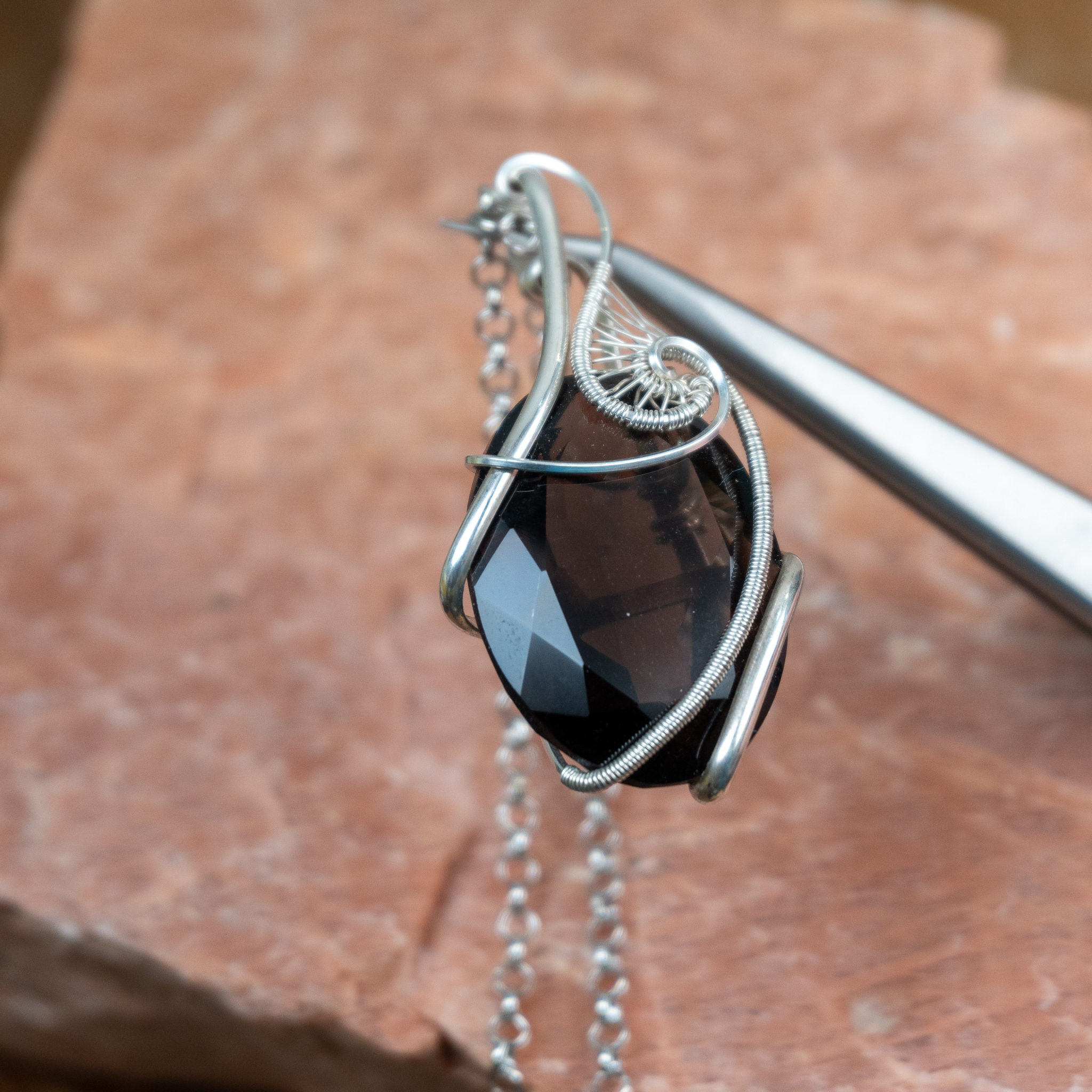 Facetted Colombianite Necklace #3 - The Crystal Council