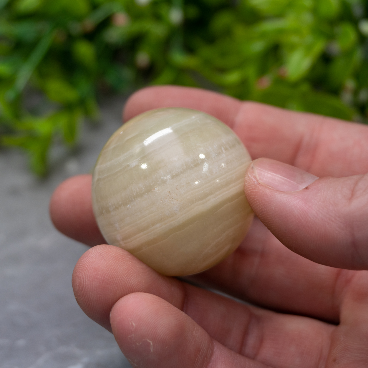 Small Green Onyx Sphere - The Crystal Council