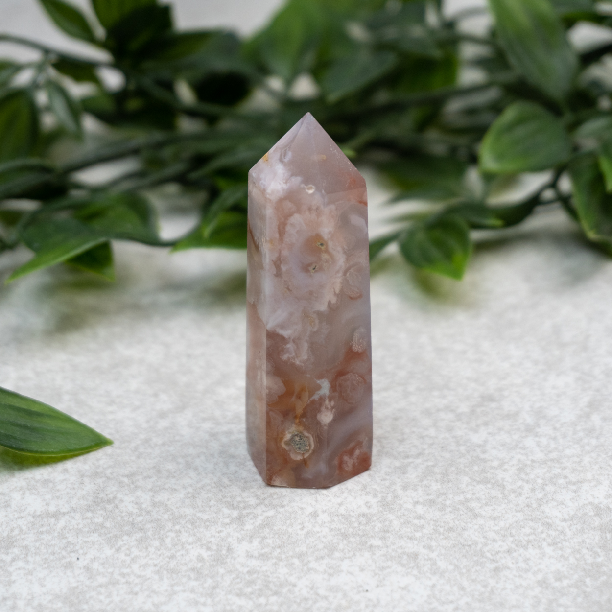 Small Flower Agate Tower - The Crystal Council