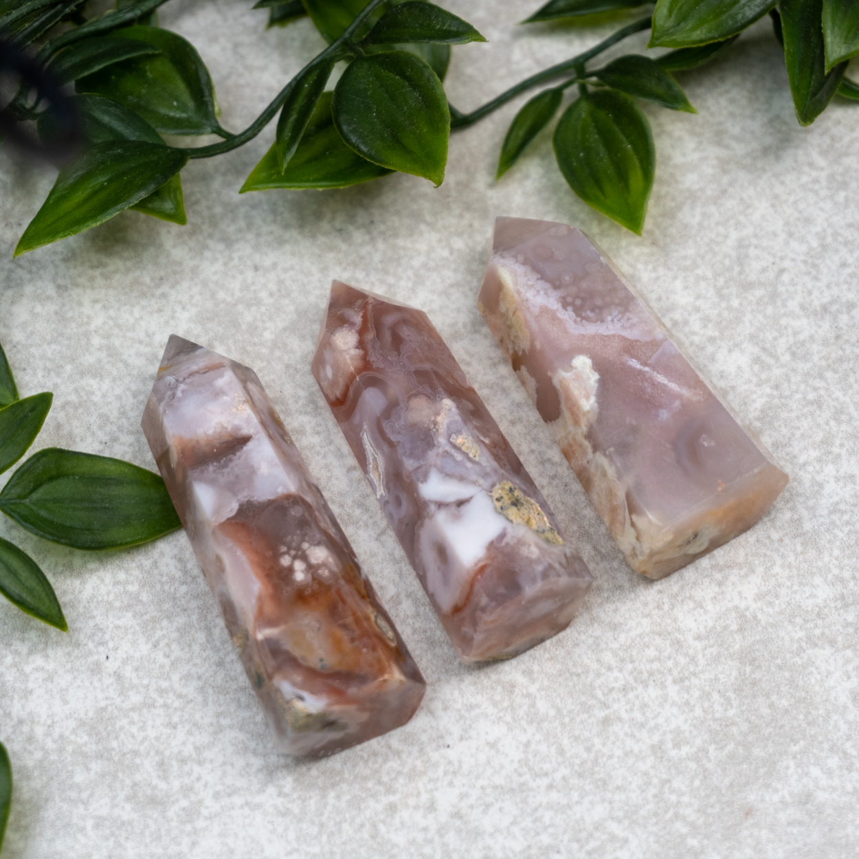 Small Flower Agate Tower - The Crystal Council