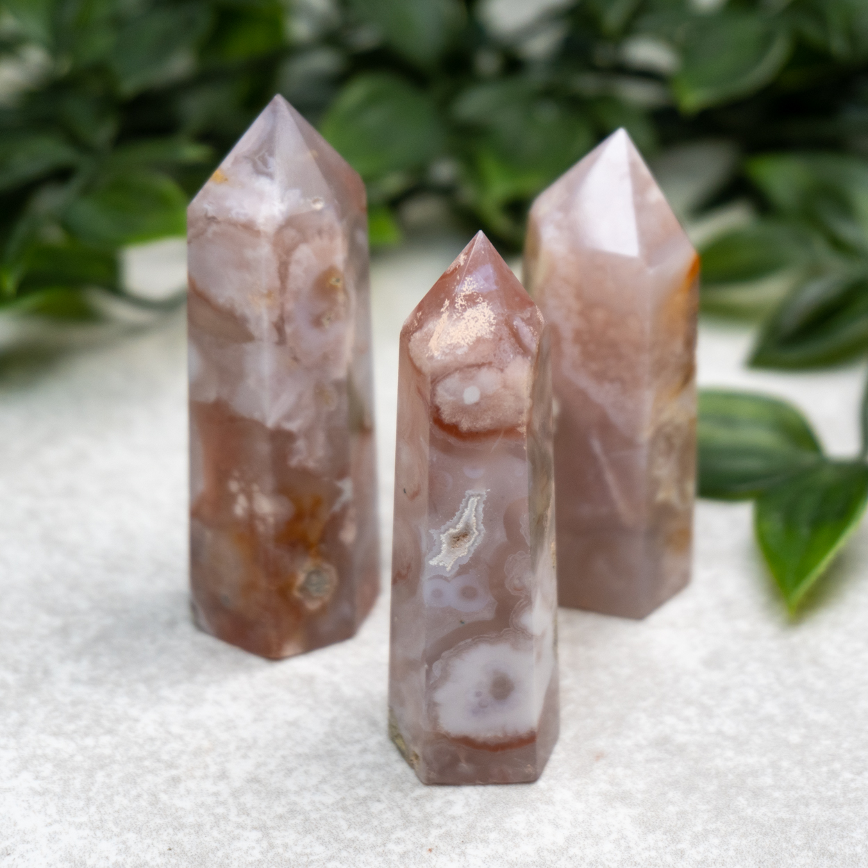 Small Flower Agate Tower - The Crystal Council