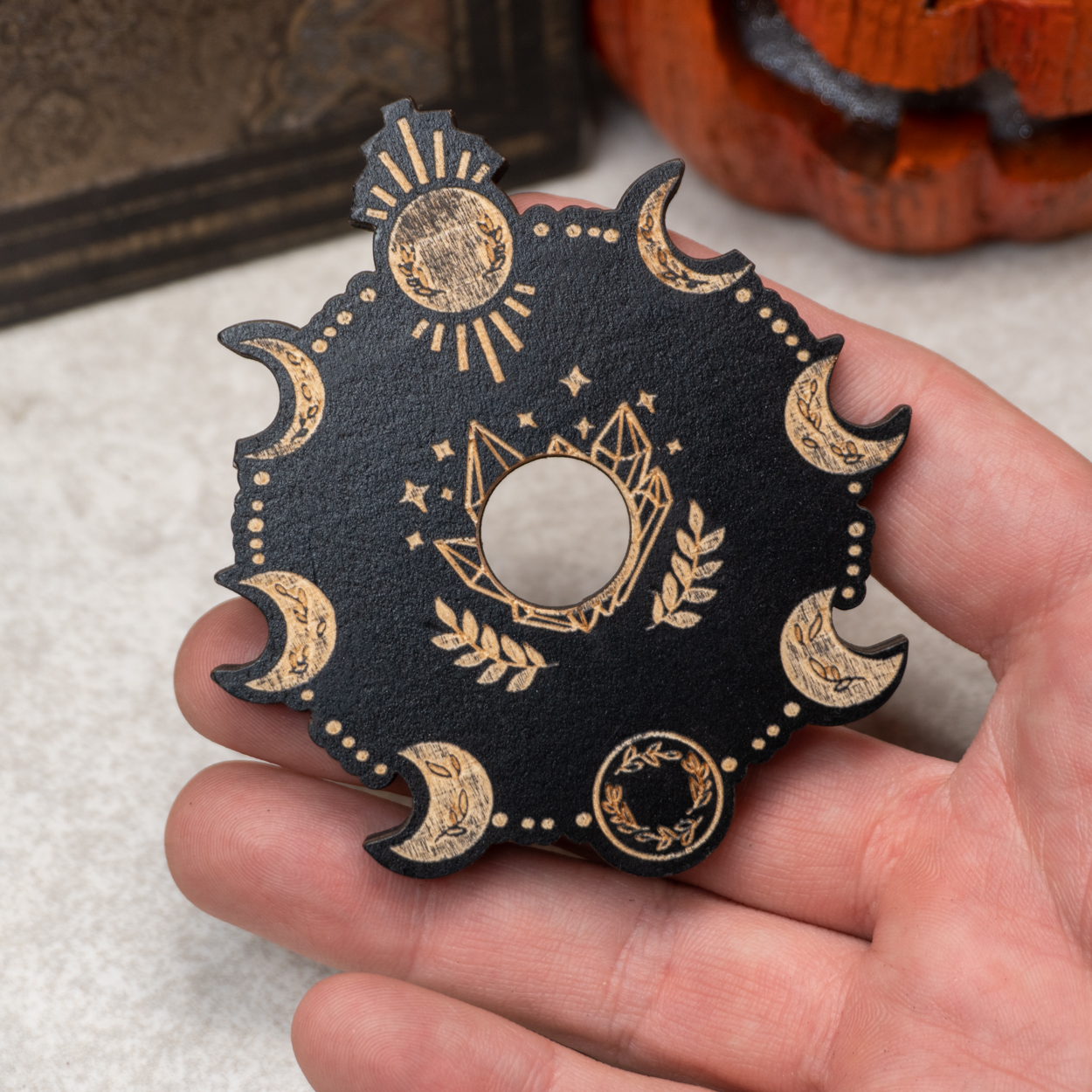 Moon Phase Sphere Stand - The Crystal Council