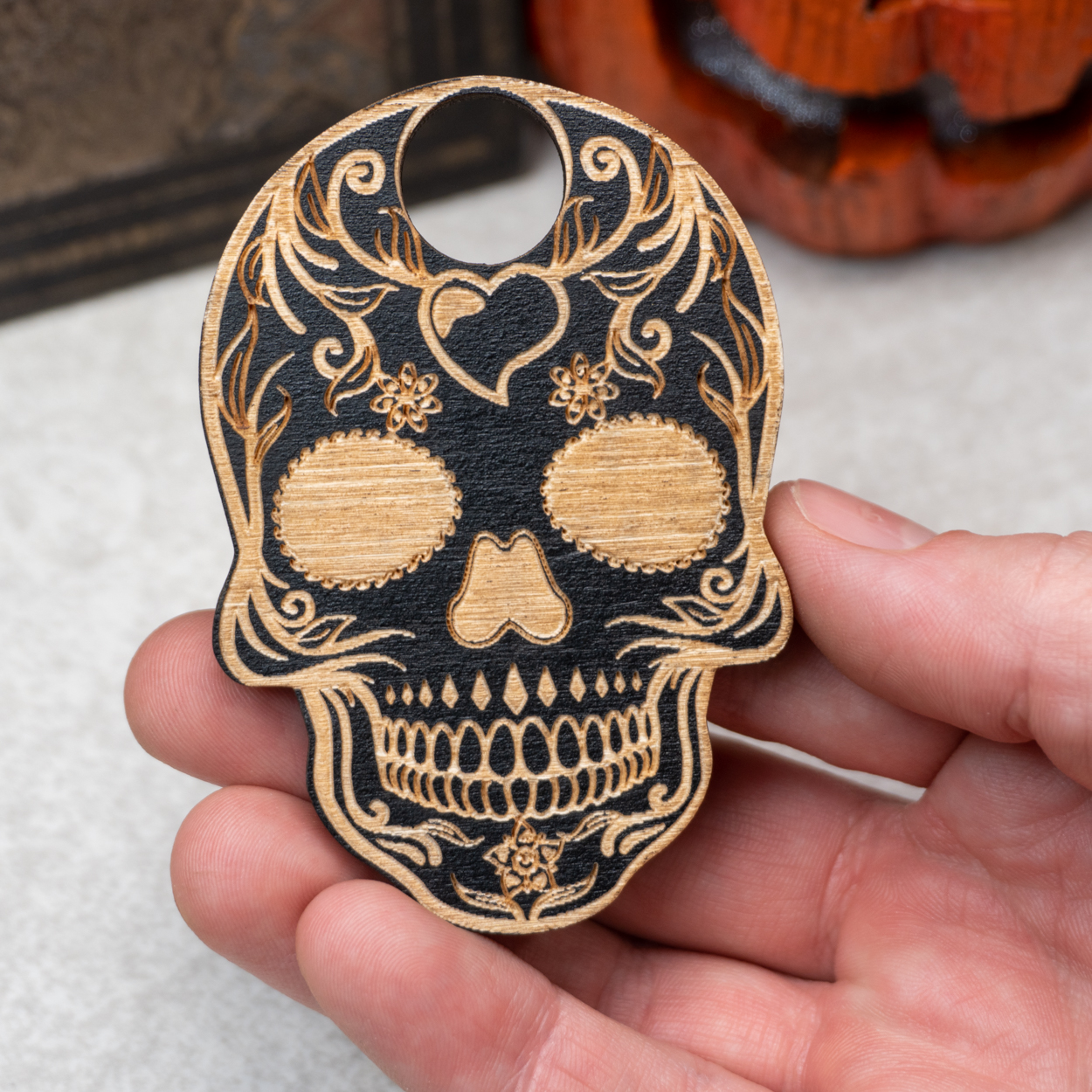 Sugar Skull Sphere Stand - The Crystal Council