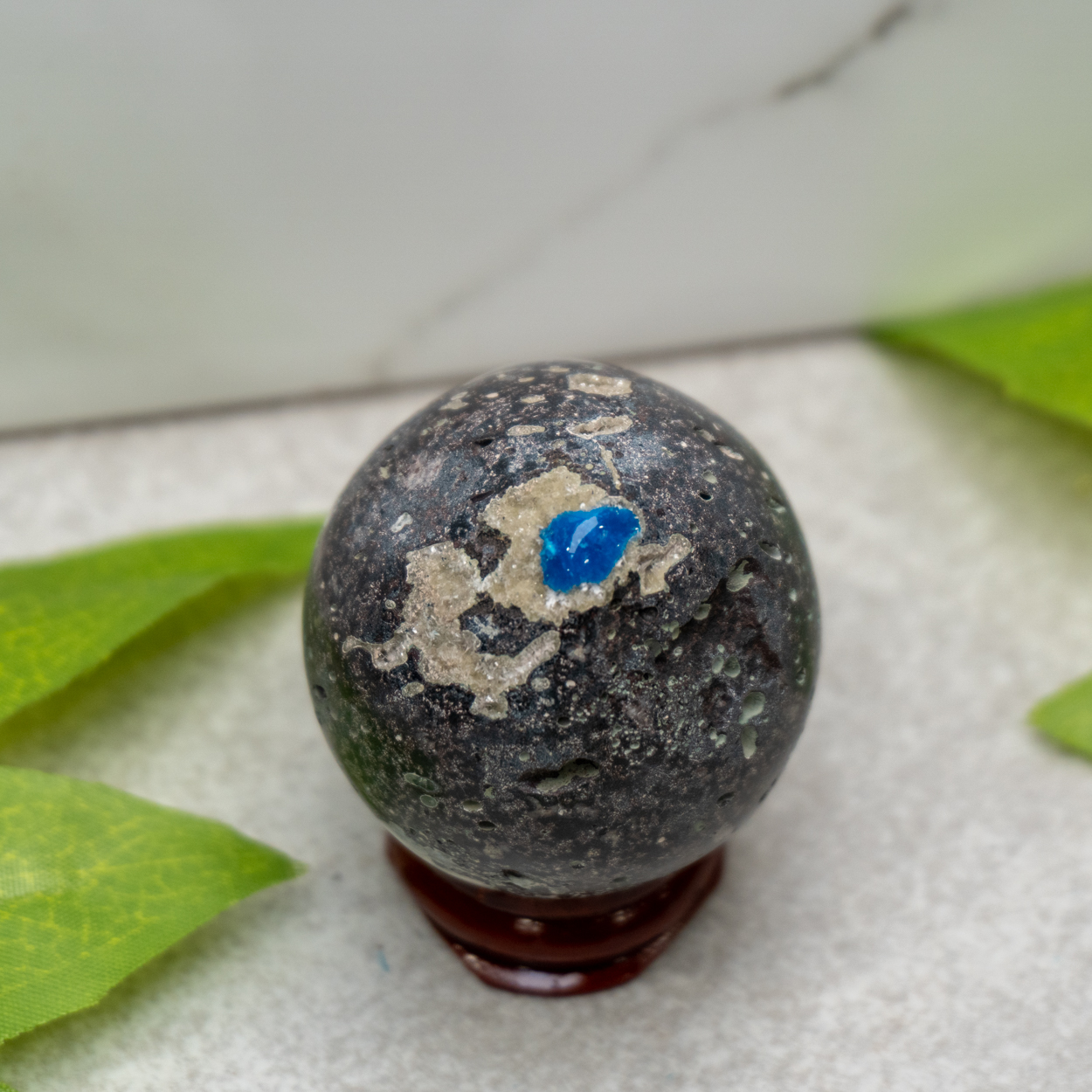 Cavansite Sphere #9 - The Crystal Council