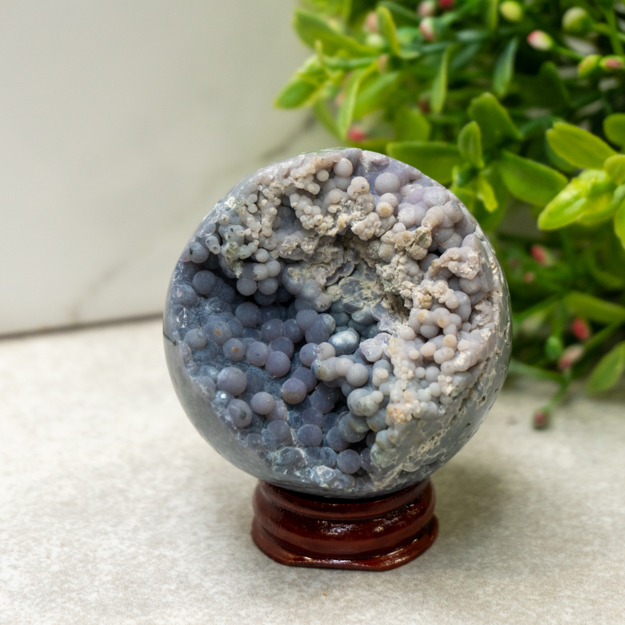 Grape Agate Sphere #9 - The Crystal Council