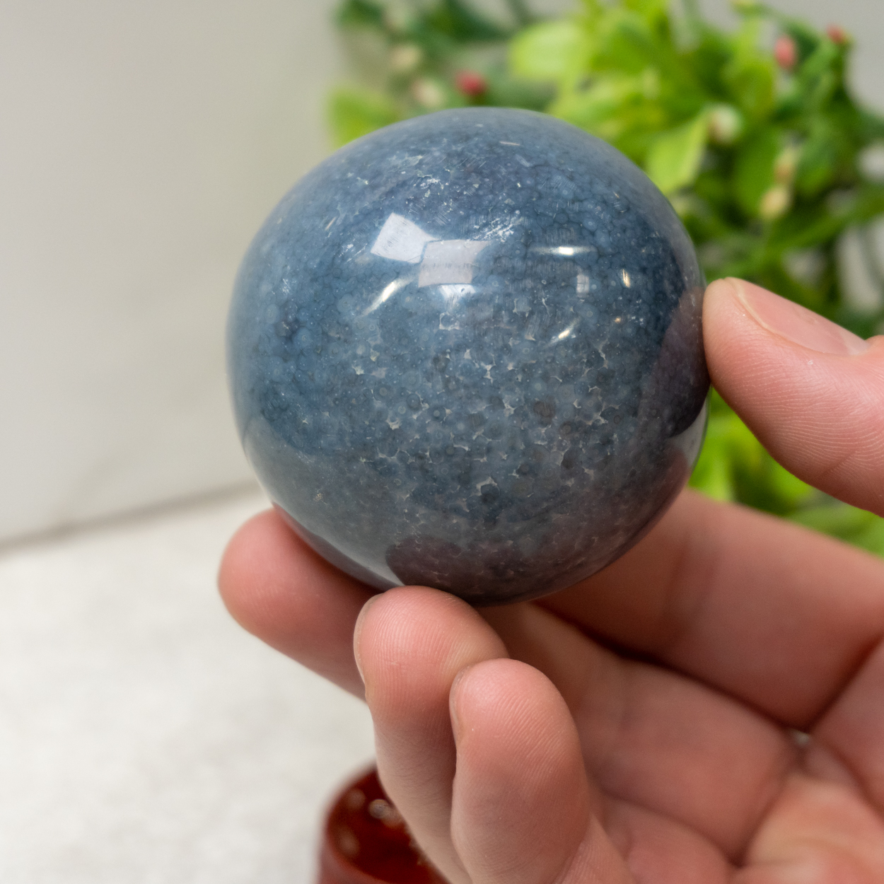 Grape Agate Sphere #9 - The Crystal Council
