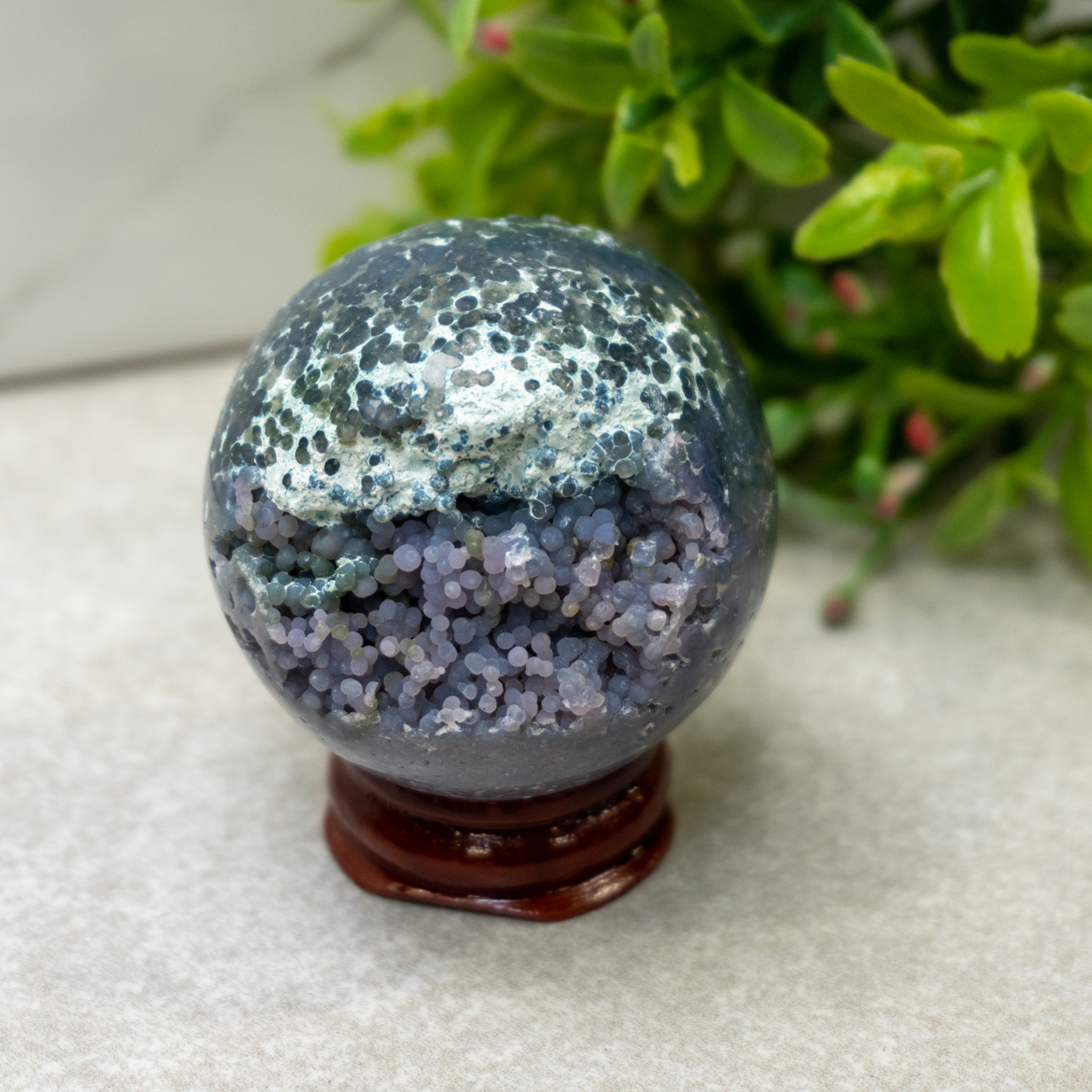 Grape Agate Sphere #7 - The Crystal Council