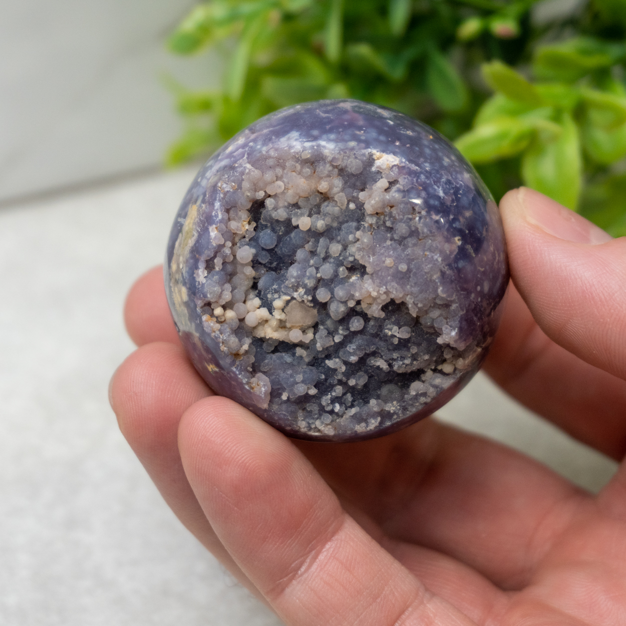 Grape Agate Sphere #6 - The Crystal Council