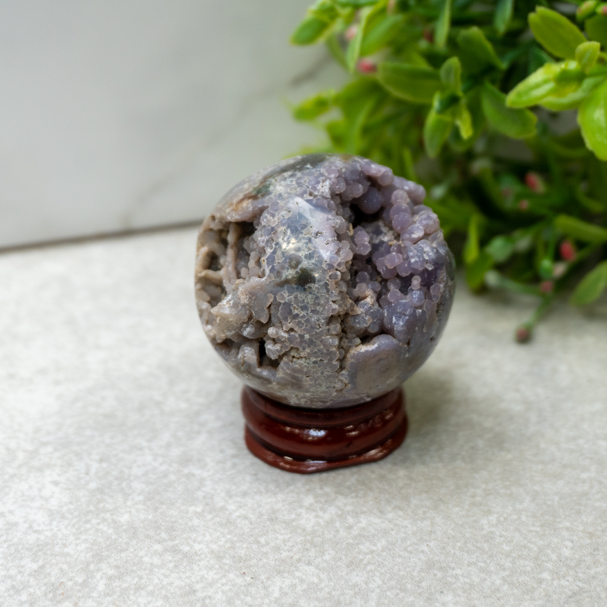 Grape Agate Sphere #5 - The Crystal Council
