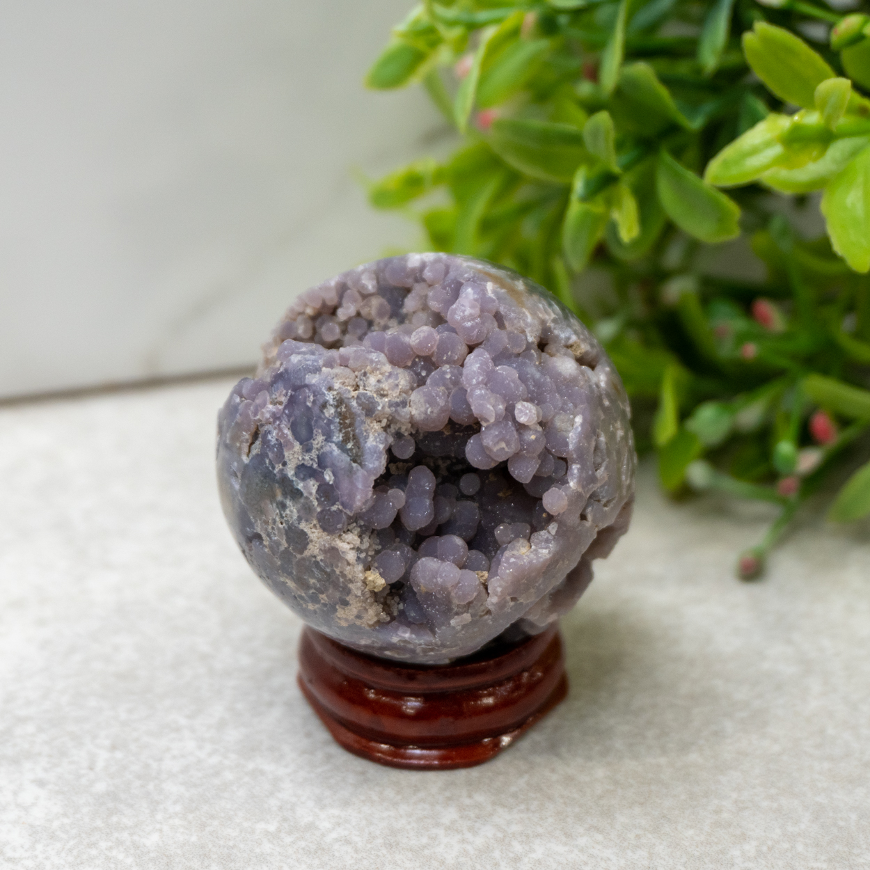 Grape Agate Sphere #5 - The Crystal Council
