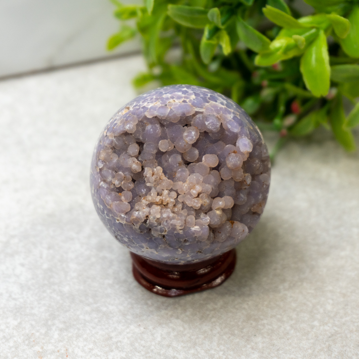 Grape Agate Sphere #3 - The Crystal Council
