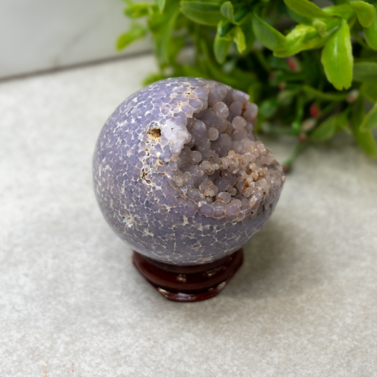 Grape Agate Sphere #3 - The Crystal Council