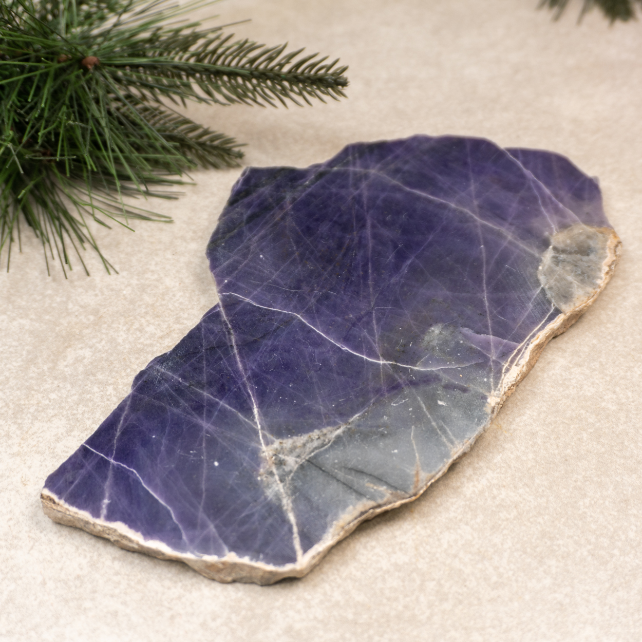 Half-Polished Opalized Fluorite Slab #2 - The Crystal Council