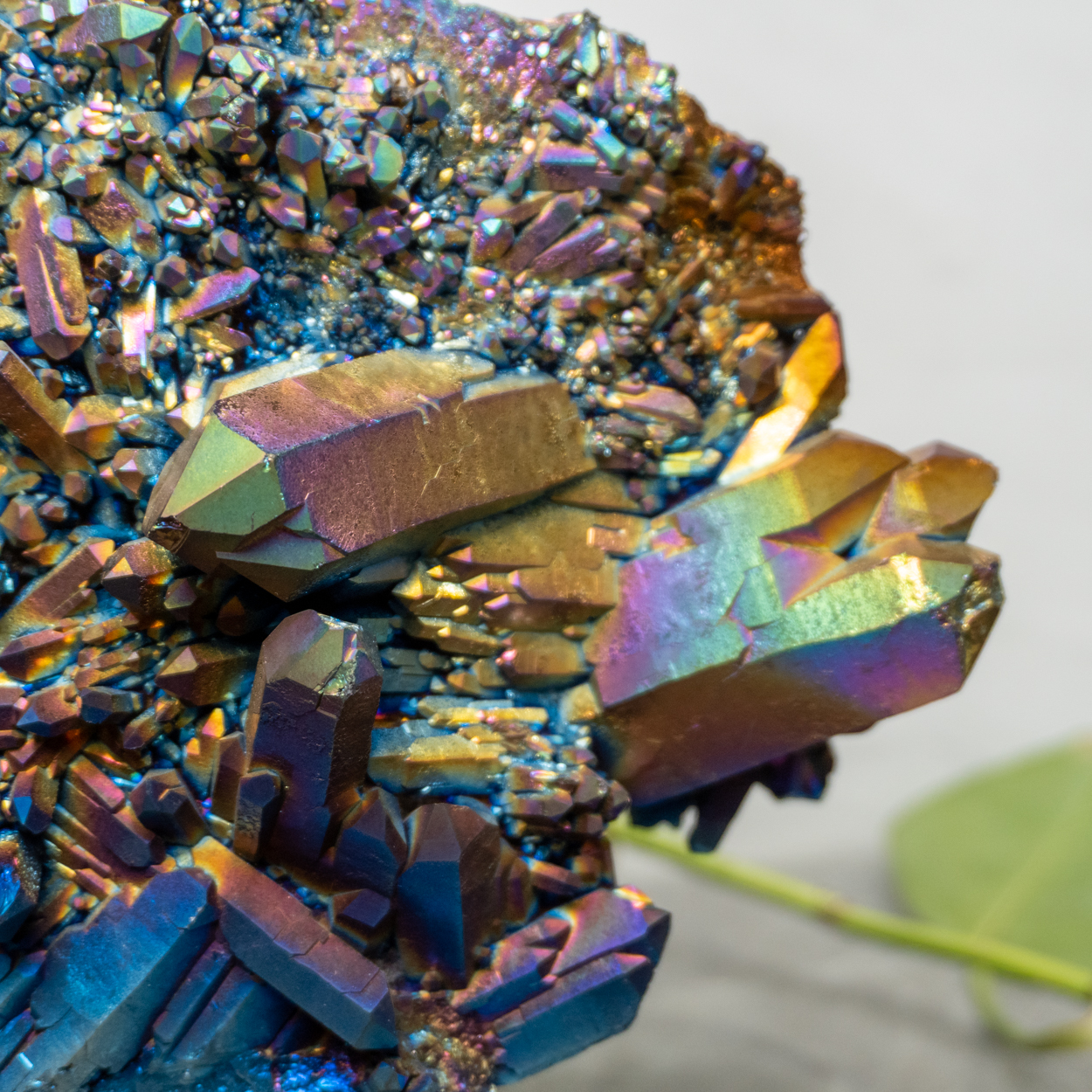 Raw Titanium Quartz on Stand #4 - The Crystal Council