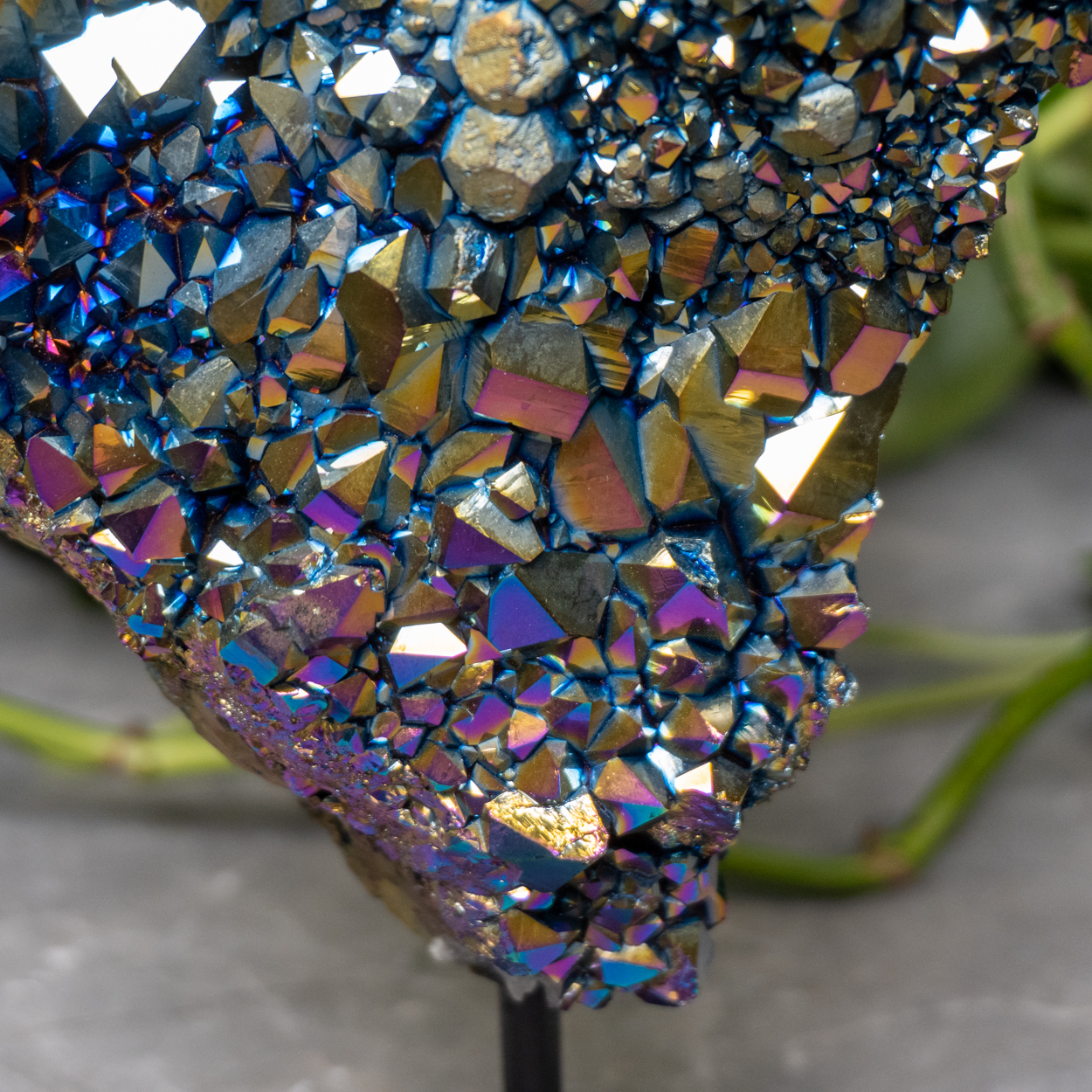 Raw Titanium Quartz on Stand #2 - The Crystal Council