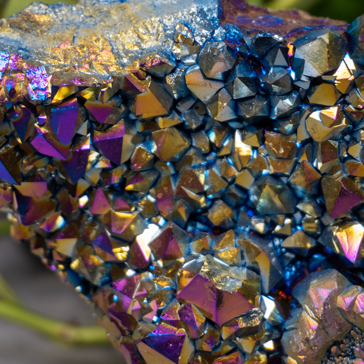 Raw Titanium Quartz on Stand #1 - The Crystal Council