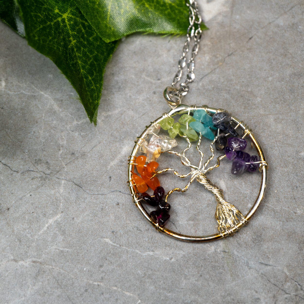 Tree of Life Chakra Crystal Necklace - The Crystal Council
