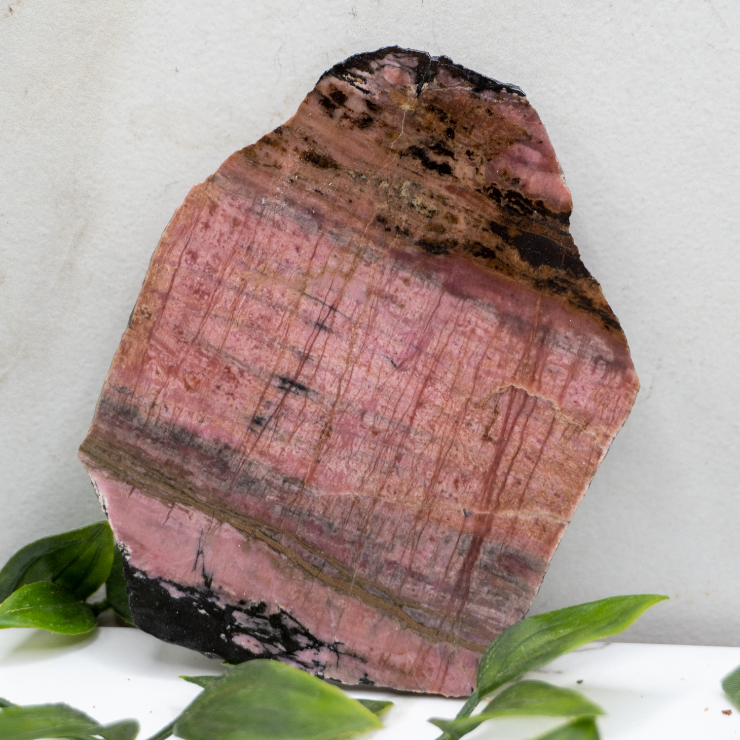 Pyroxmangite Half Polished Slab #3 - The Crystal Council