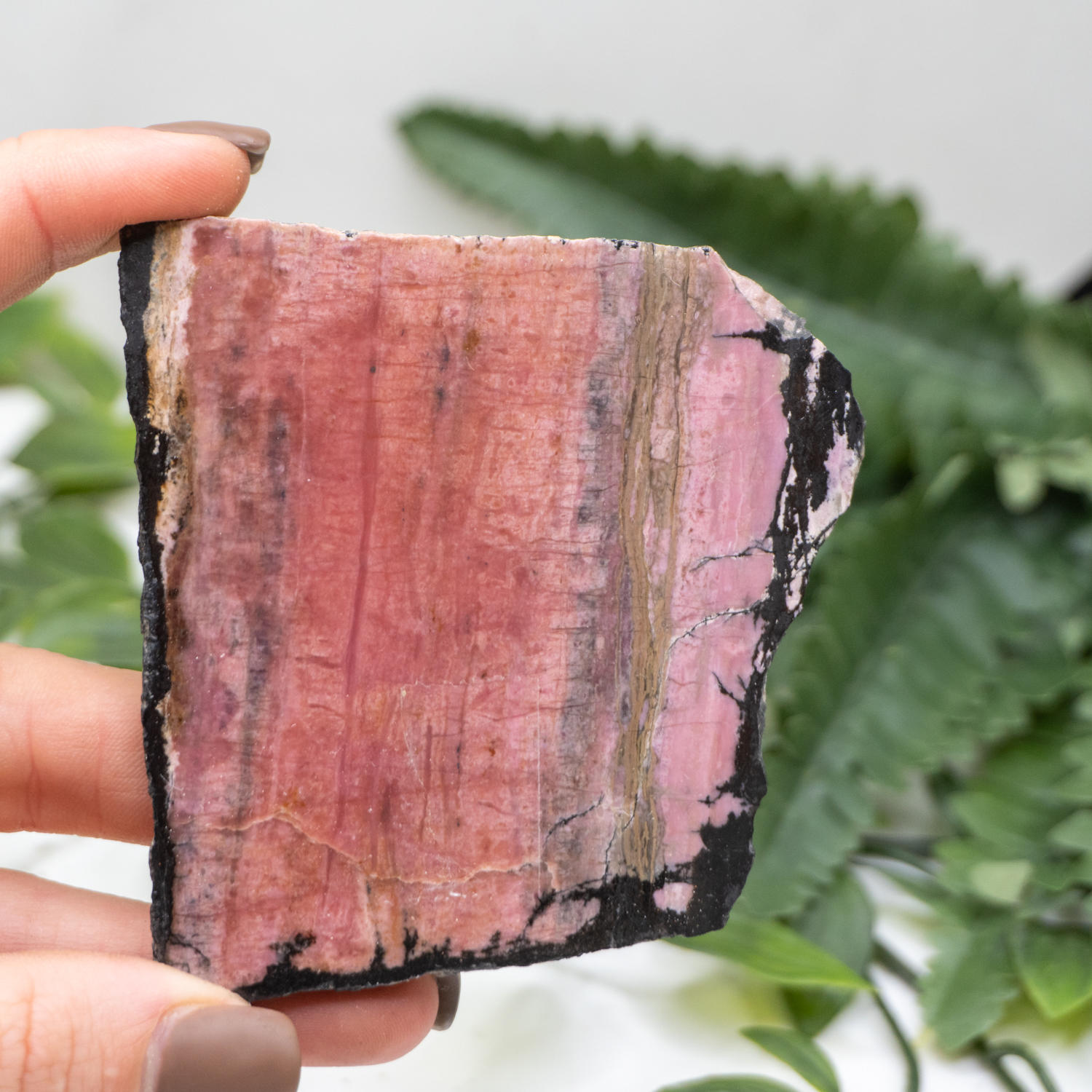 Pyroxmangite Half Polished Slab #2 - The Crystal Council