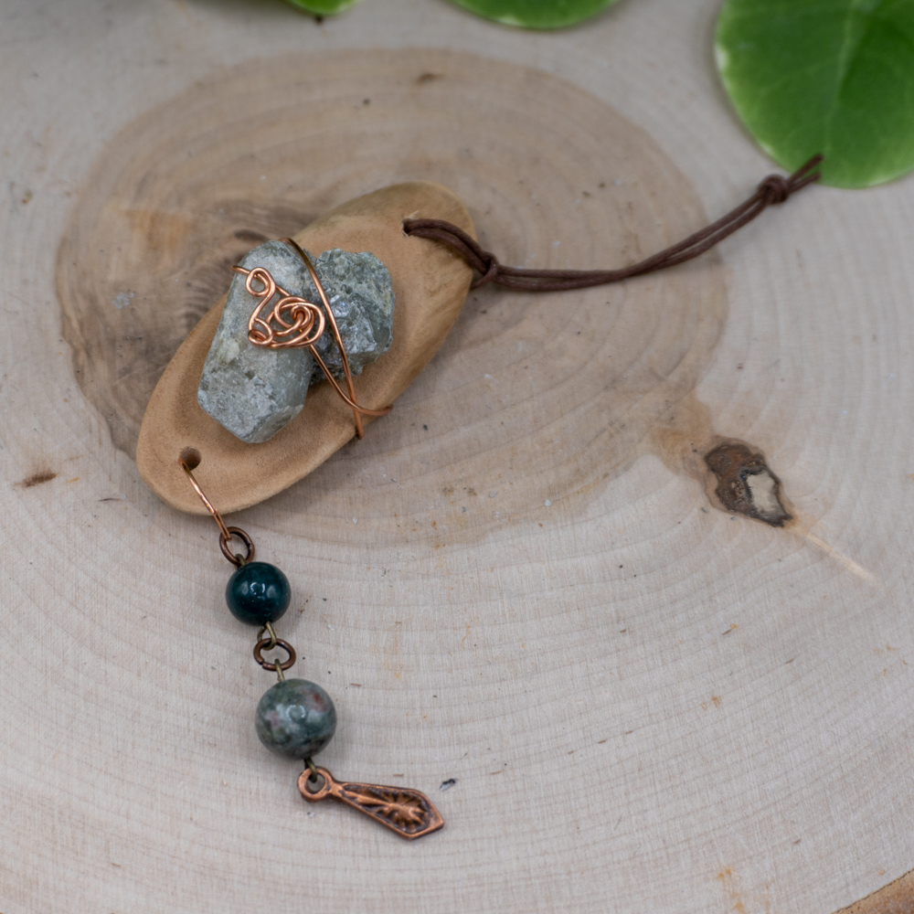 Hanksite Wooden Charm - The Crystal Council