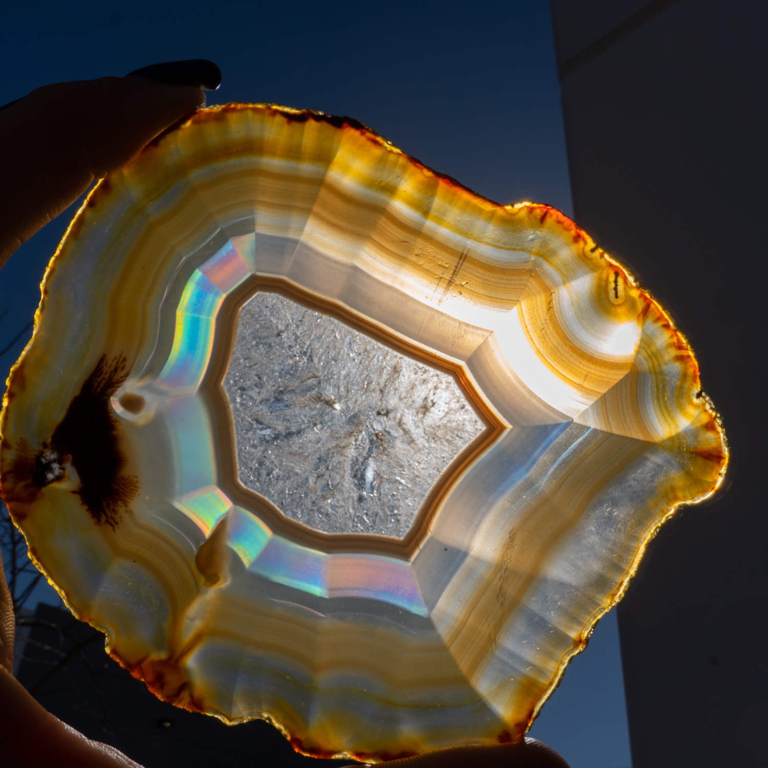 Iris Agate Slice #12 - The Crystal Council