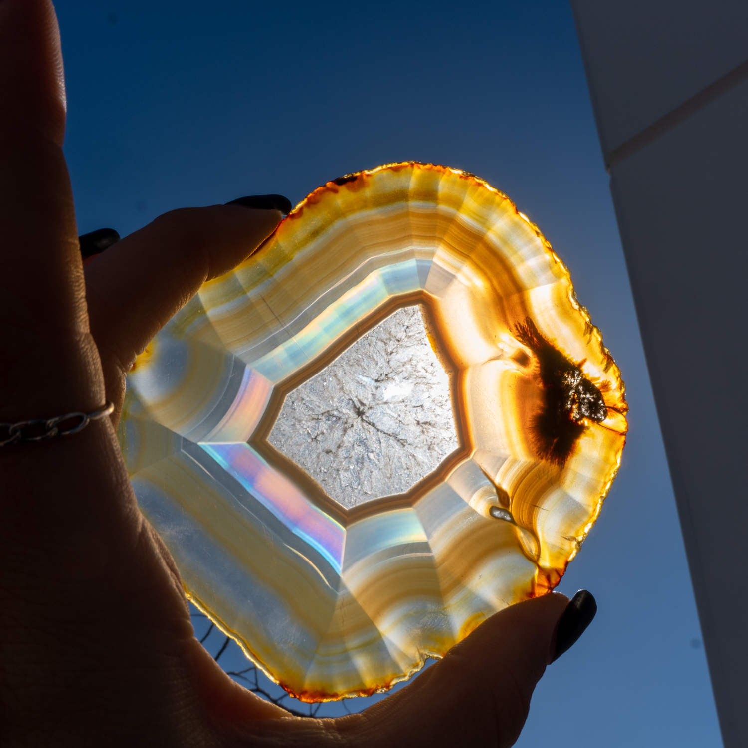 Iris Agate Slice #6 - The Crystal Council