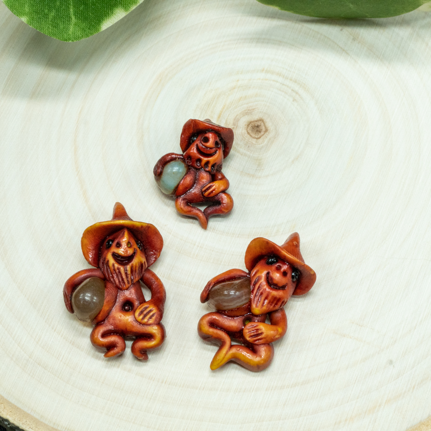 Wooden Troll Holding a Crystal - The Crystal Council