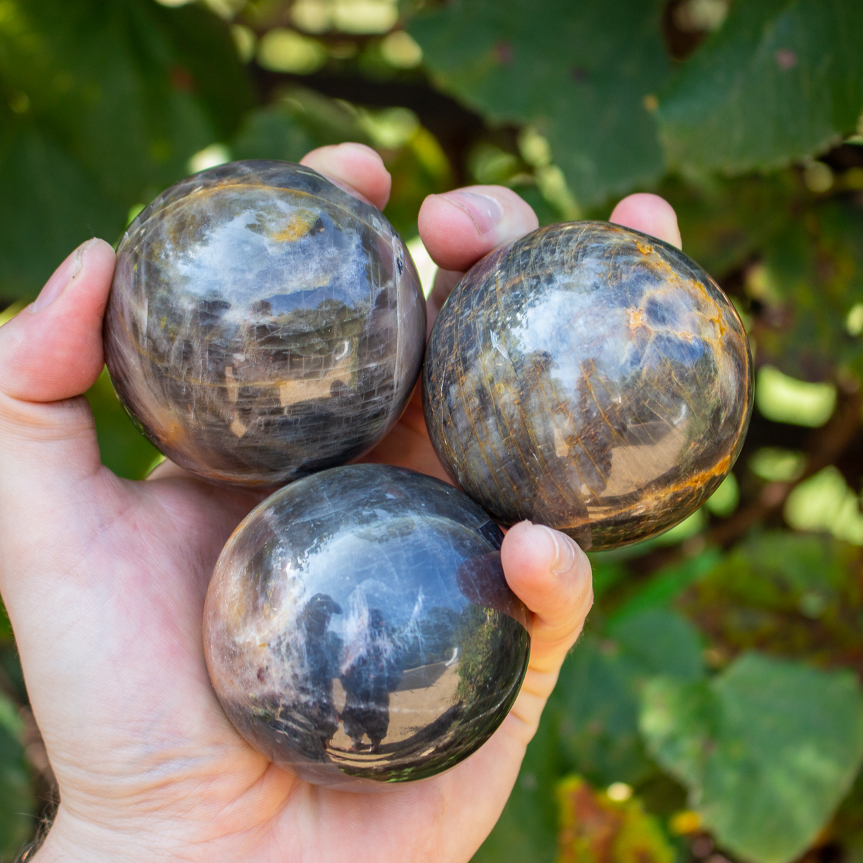 Black Moonstone Sphere - The Crystal Council