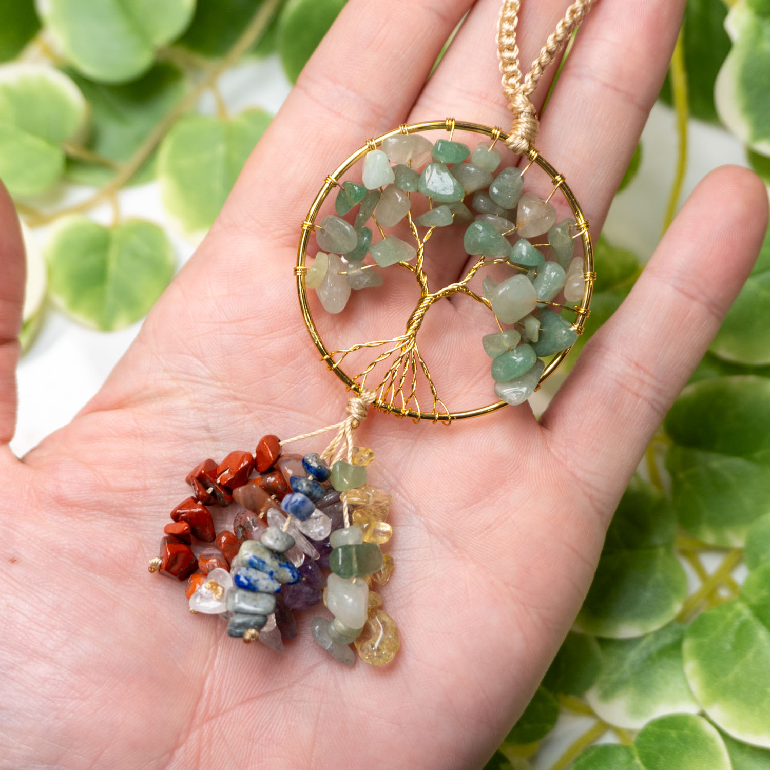 Green Aventurine Tree of Life Hanging Charm - The Crystal Council