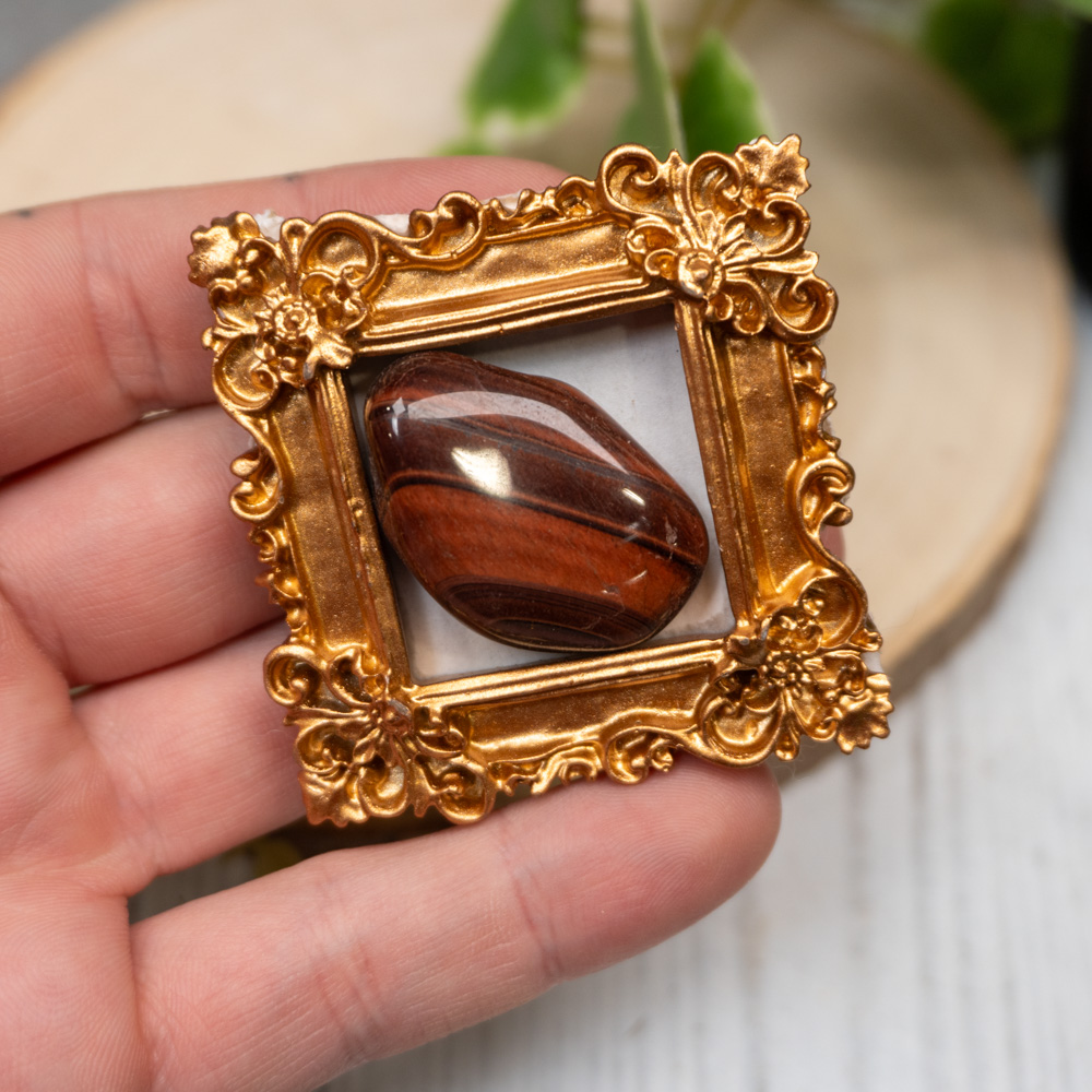 Red Tiger Eye Framed Crystal - The Crystal Council