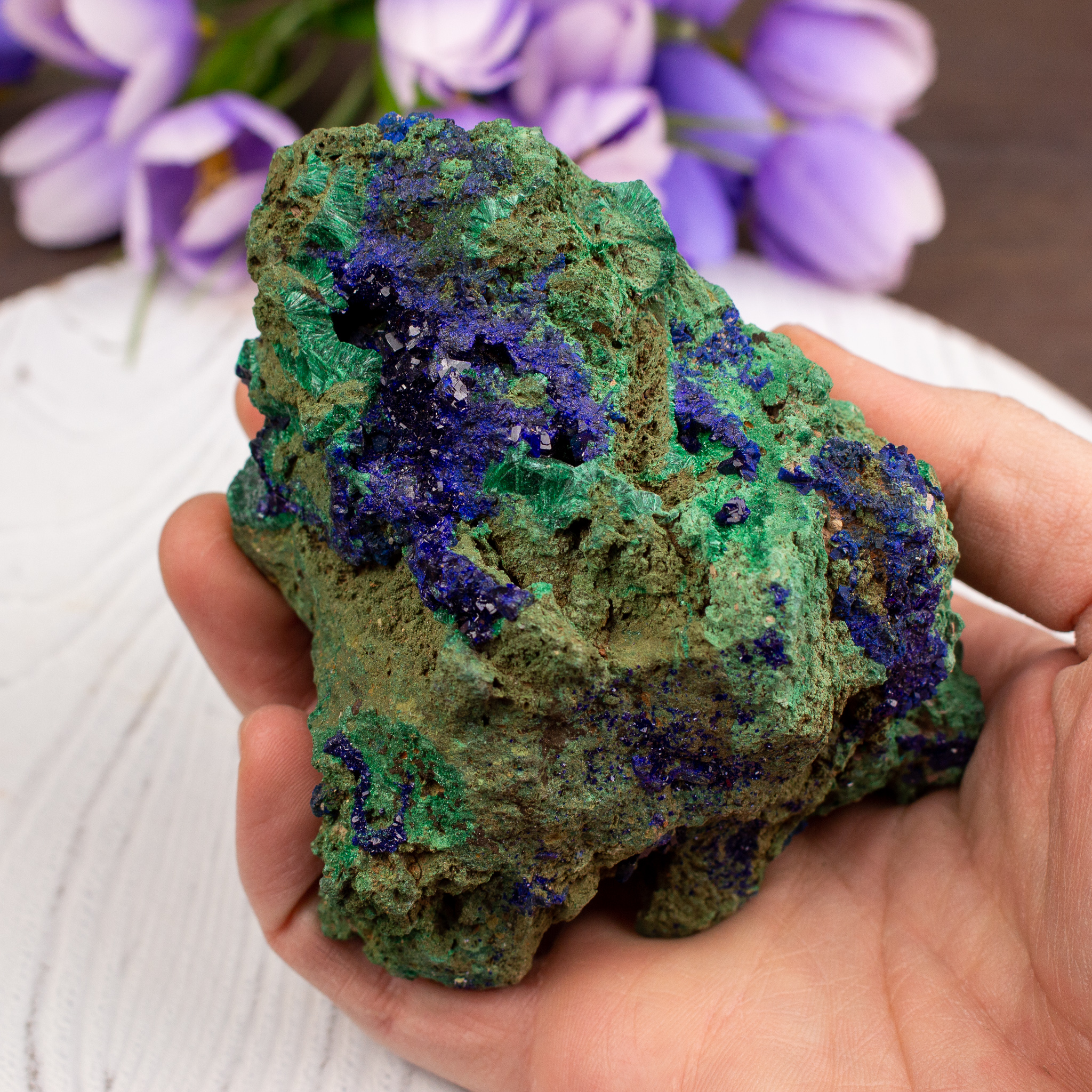 Raw Azurite and Malachite Ore - The Crystal Council