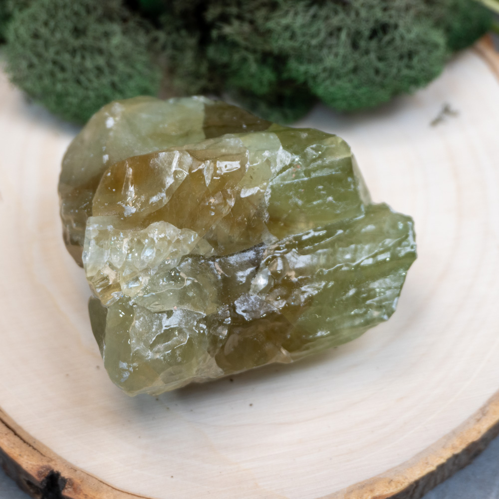 Green Calcite Large Raw #2 - The Crystal Council
