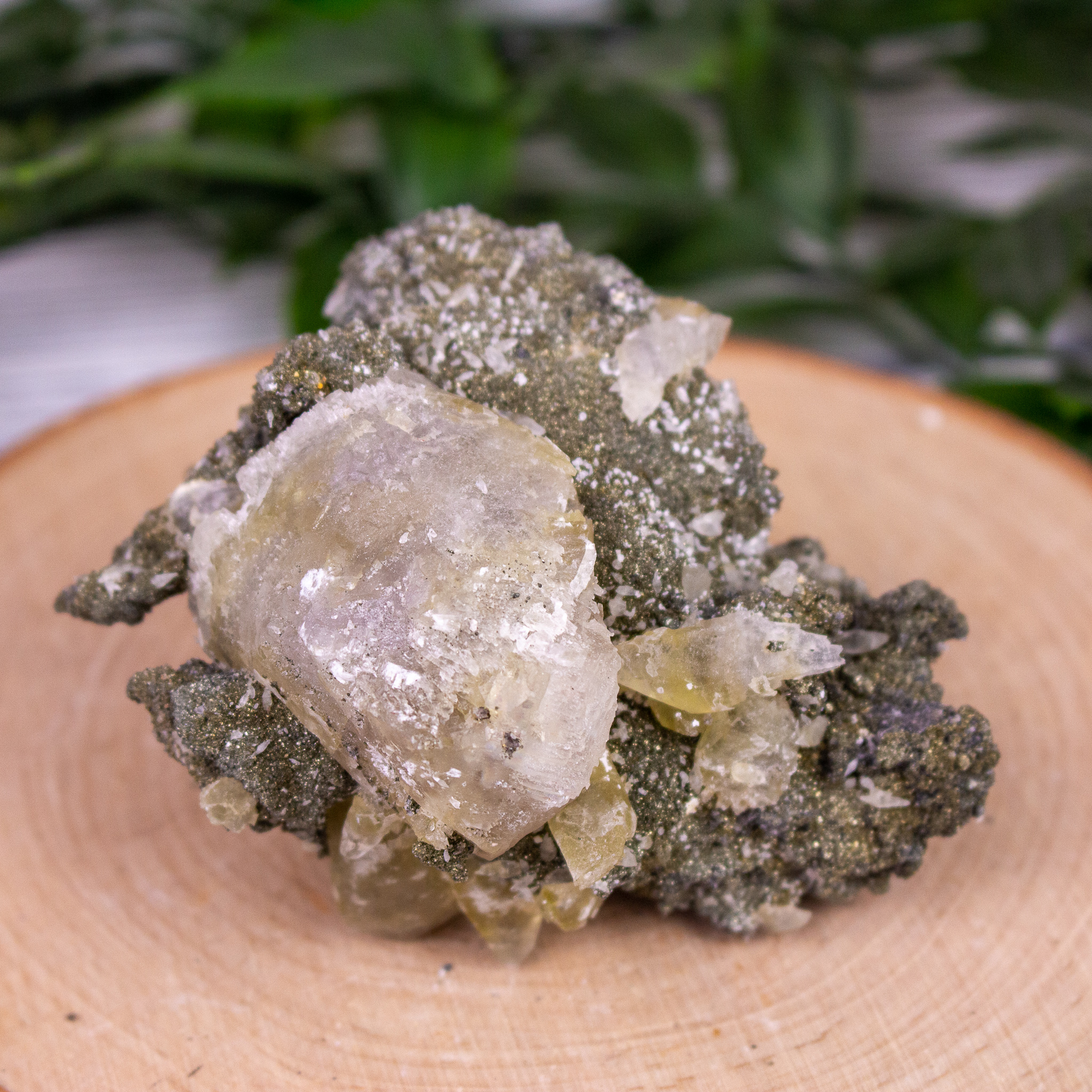 Calcite with Pyrite - The Crystal Council