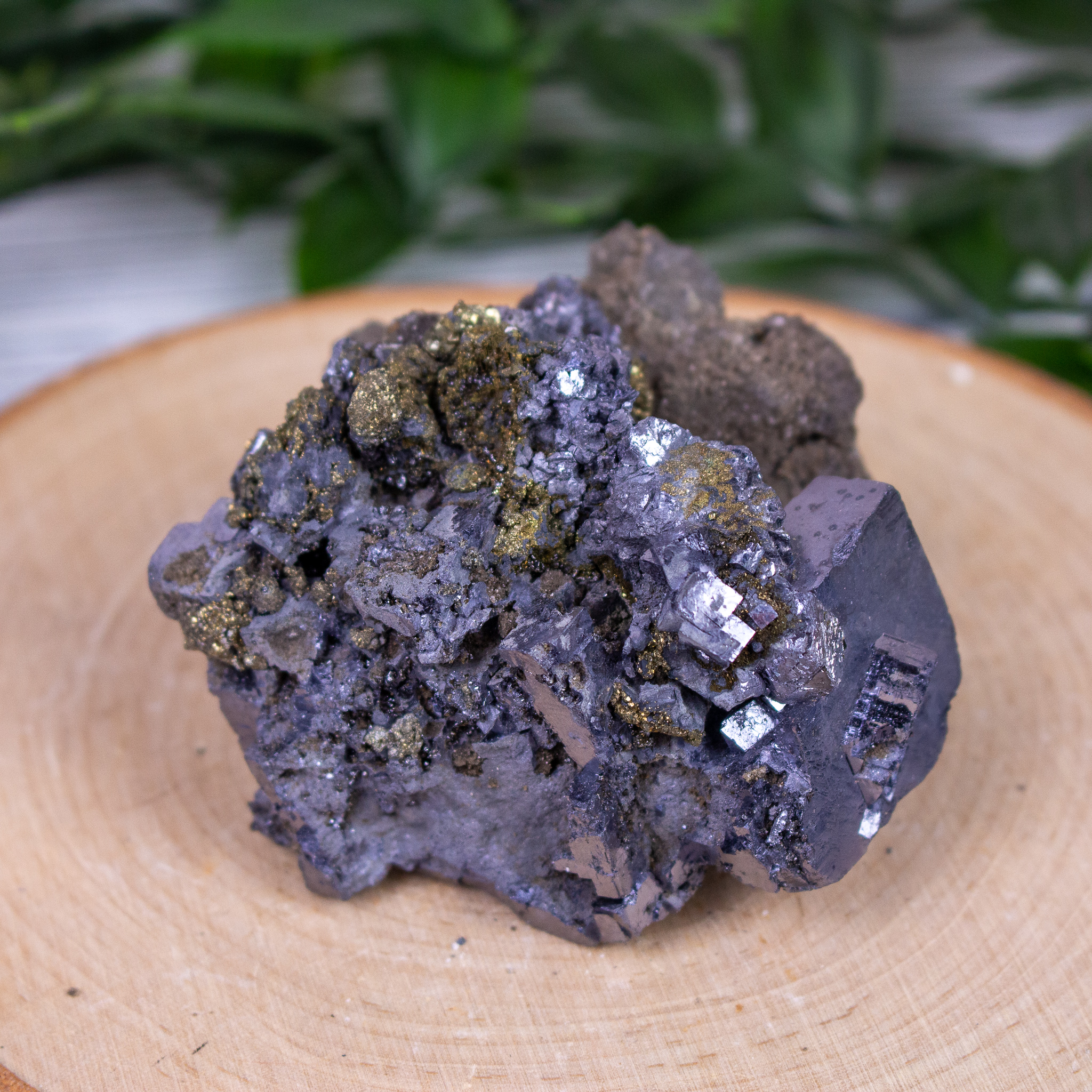 Galena with Pyrite and Chalcopyrite - The Crystal Council