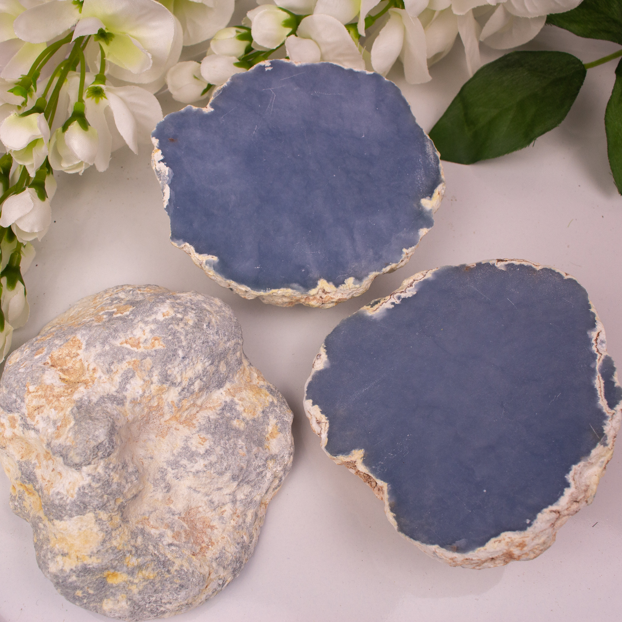 Large Half-Polished Angelite - The Crystal Council