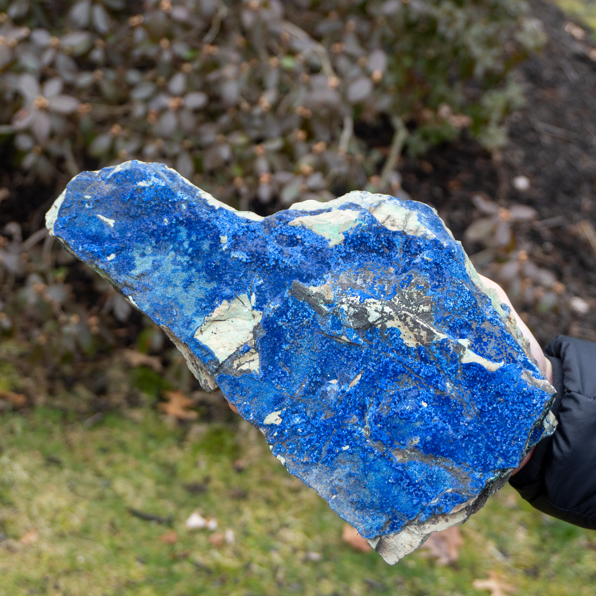 Deep Blue Azurite over Matrix - The Crystal Council