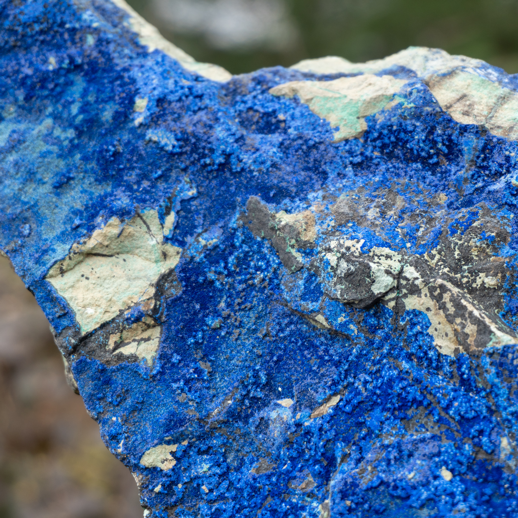 Deep Blue Azurite over Matrix - The Crystal Council