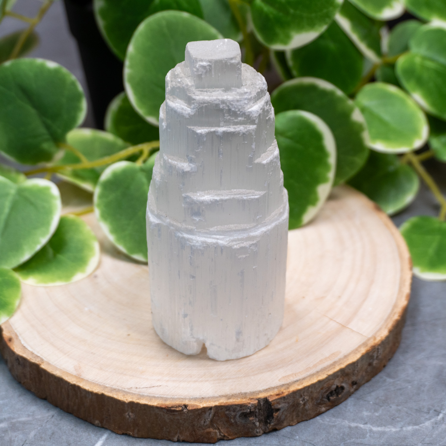4 Inch Selenite Charging Tower - The Crystal Council