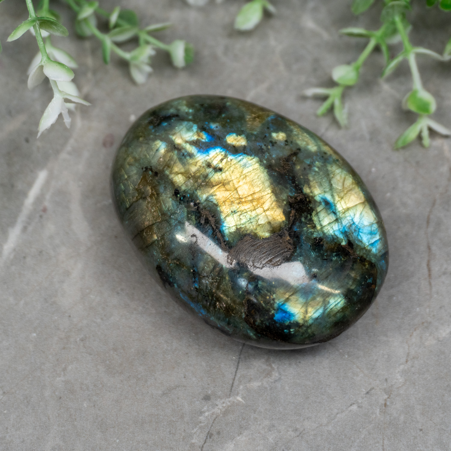High Flash Labradorite Palmstone #5 - The Crystal Council