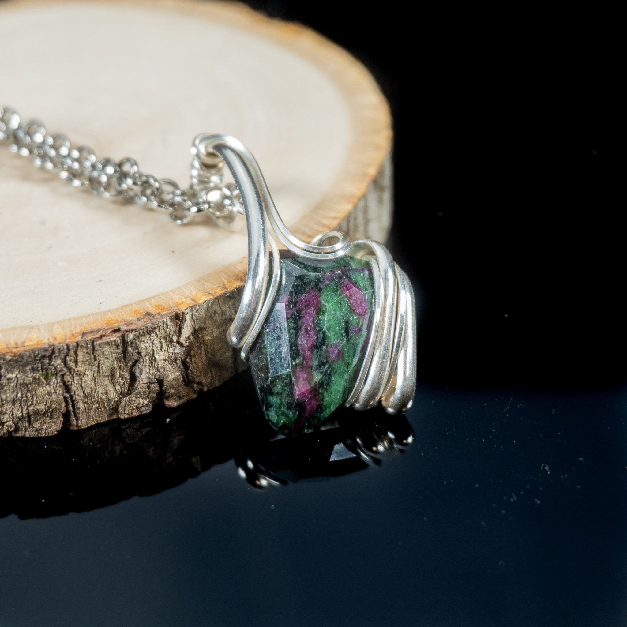 Faceted Ruby Zoisite Wrap - The Crystal Council