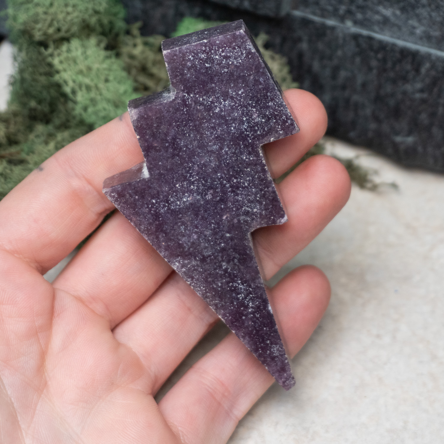 Lepidolite Lightning Bolt - The Crystal Council