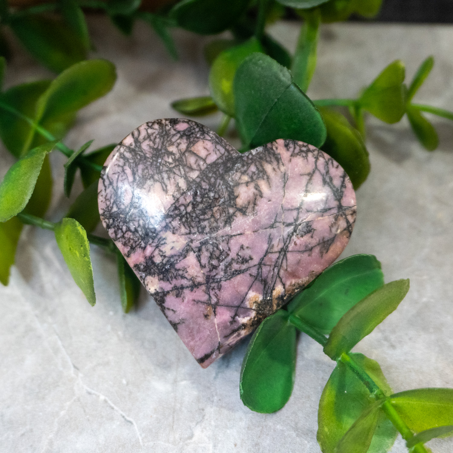 Rhodonite Medium Heart - The Crystal Council