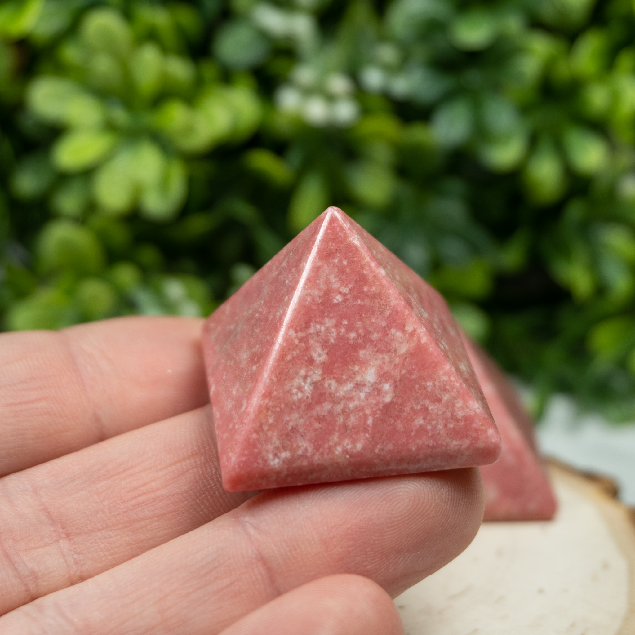 Small Thulite Pyramid - The Crystal Council